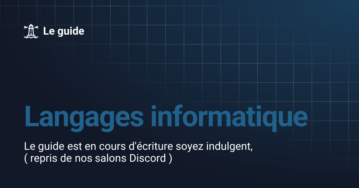 Langages informatique | Le guide